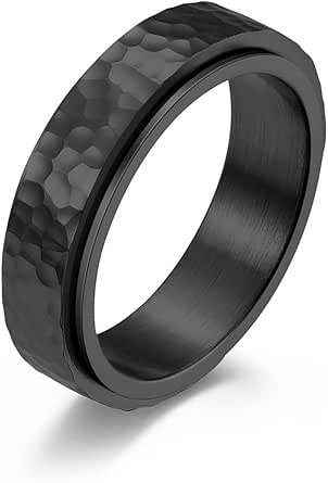 Amazon | [REPUGN] メンズホックイレギュラーパターン、ムーンピットニッチステンレススチールリング | リング 通販