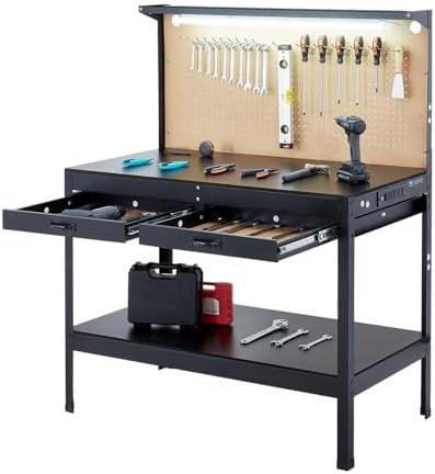 VEVOR Hardwood Workbench, 242.5 lbs Weight Capacity, 47.2-inch Heavy ...
