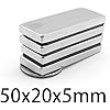 Amazon.com: 1/2/5/10PCS 50x20x5mm Quadrate Strong Powerful Magnets N35 ...