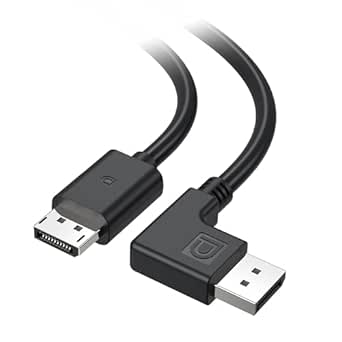 Amazon.com: Cable Matters Right Angle DisplayPort 1.4 Cable - 6ft ...