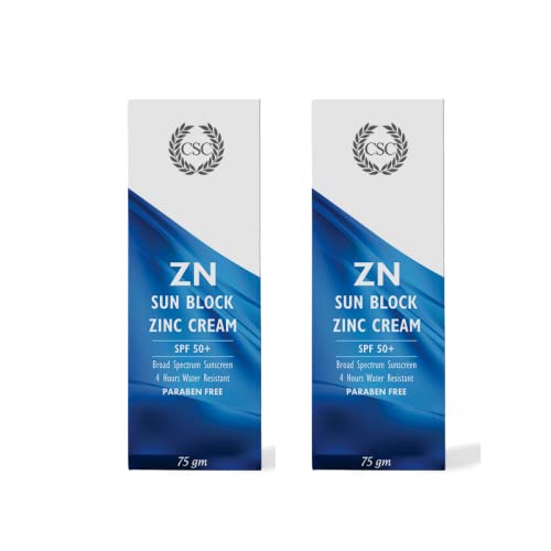 CSC ZN Sunblock Zinc Oxide Cream - SPF 50+ Broad Spectrum Sports ...