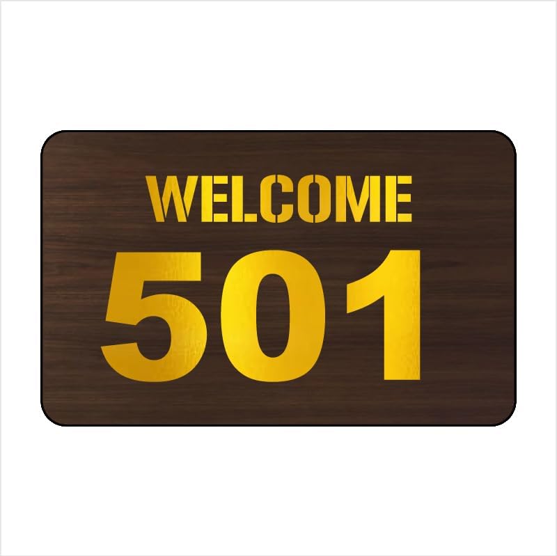 Number Plate 501 Door, Room, etc Laser Cut Acrylic Board Fixed with ...