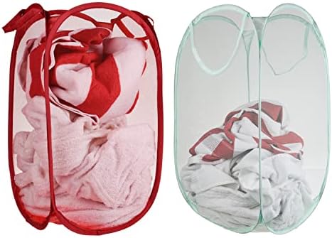 Kuber Industries Laundry Basket | Net Foldable Laundry | Nylon Storage ...