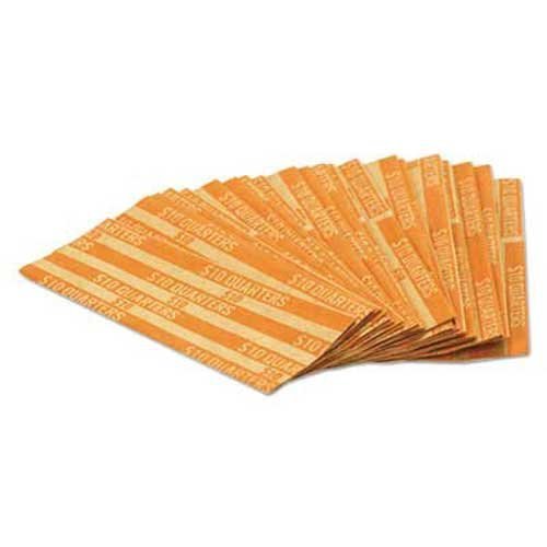Coin-Tainer Flat Coin Wrappers, Quarters, 10, 1000 Wrappers/Box ...