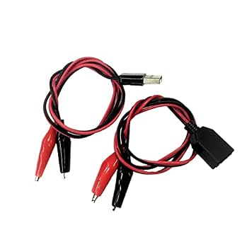 MERISHOPP Alligator Test Clips Clamp To USB Male Connector Power Supply ...