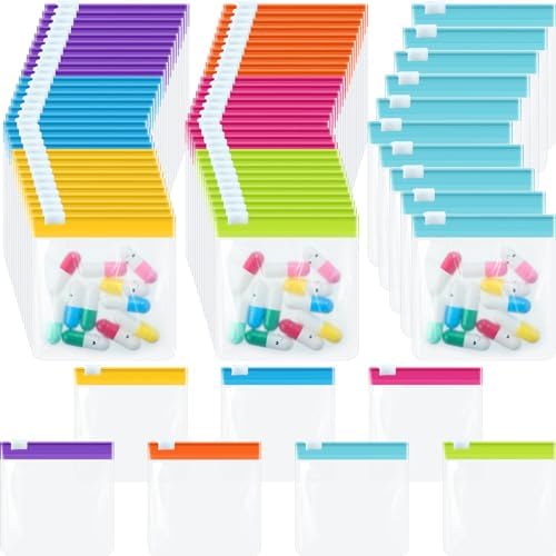Amazon.com: 70 Pcs Weekly Pill Pouch Bags Zippered Reusable Medicine ...