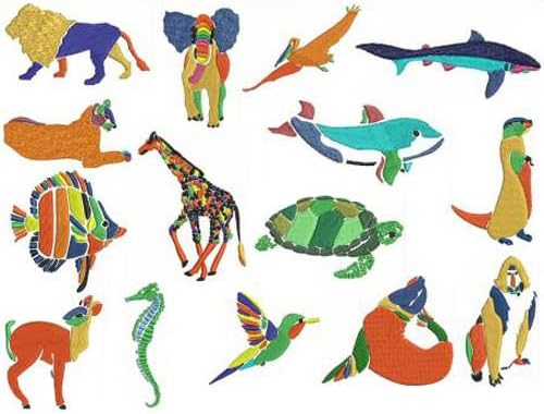 Amazon.com: Threadart Machine Embroidery Design Bundles - Animal Sets ...