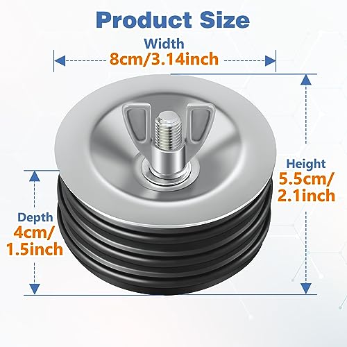 Snapklik.com : Steel Mechanical Test Plug, Sturdy Sewer Cleanout Cap