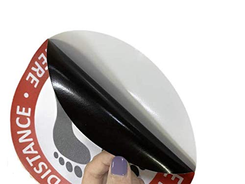 15 Pack, 8" Social Distancing Floor Signs - Stand Here Safe Distance ...