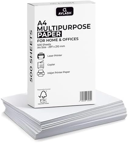 A4 Sheets White Paper Textured 100gsm Suitable for Inkjets and Laser ...