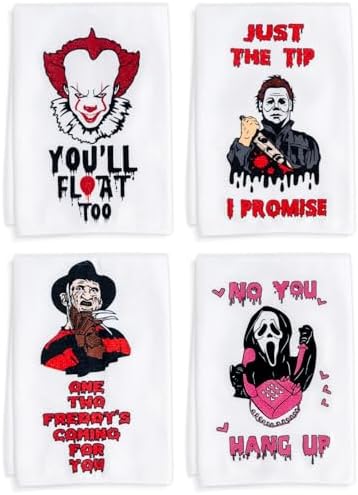 Amazon.com: 4 Pack Horror Movie Character Kitchen Dish Towels Set - 23 ...