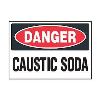 5" x 7" Danger, Caustic Soda5" H x 7" W Self-Adhesive Pack of 5 Labels ...