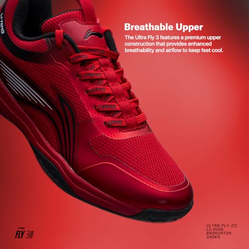 Li-Ning Ultra Fly III Non-Marking Badminton Shoes |Breathable Mesh ...