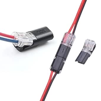 10pcs 2pin Pluggable Wire Connector Quick Splice Electrical Cable Crimp Terminals for Wires ...