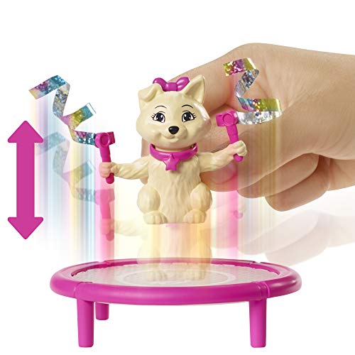 Barbie Gymnast Playset, Spin 'n Twirl Teresa Doll Flips & Spins Hoops ...
