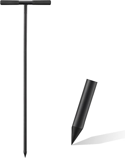 Amazon.com: Soil Probe Rod, 32-48inch Adjustable Ground Rod with T ...