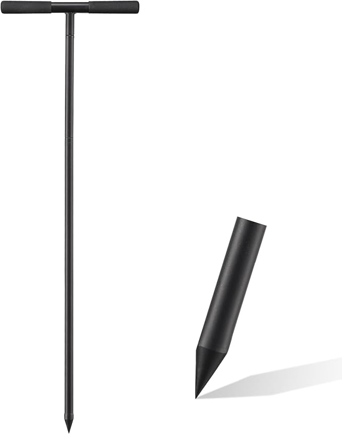 Amazon.com: Soil Probe Rod, 32-48inch Adjustable Ground Rod with T ...