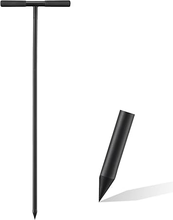 Amazon.com: Soil Probe Rod, 32-48inch Adjustable Ground Rod with T ...
