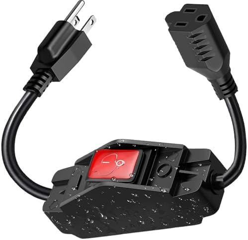 Amazon.com: 15-Feet Nema 5-15 Extension Cord with Waterproof On-Off Switch, in-Line On/Off ...