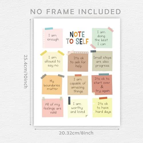 Amazon.com: Note to Self Wall Decor, Therapy Office Decor, Mental ...