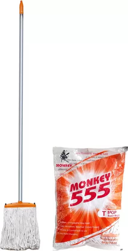 Monkey 555 T-Mop Super Bright Mop Set (Orange) : Amazon.in: Home ...
