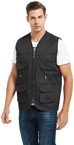 TOPTIE Adult Supermarket Volunteer Activity Vest Multi-pocket Waistcoat ...