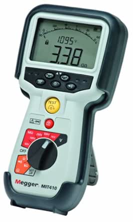 Megger MIT410-EN Insulation Tester, 100 Gigaohms Resistance, 50V, 100V ...
