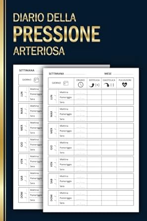 Amazon.com: Diario Della Pressione Arteriosa: Annota la tua Pressione ...