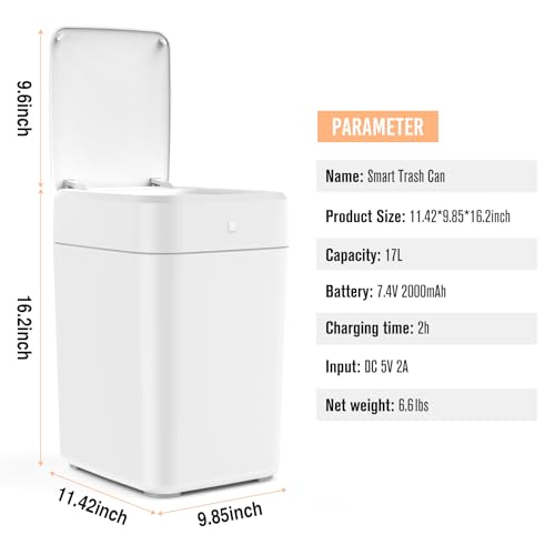 Snapklik.com : Self Sealing And Self Changing Smart Automatic Trash Can