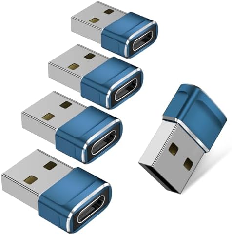 Amazon.com: USB to USB C Adapter 5 Pack,USBC Female to USB Male Car ...