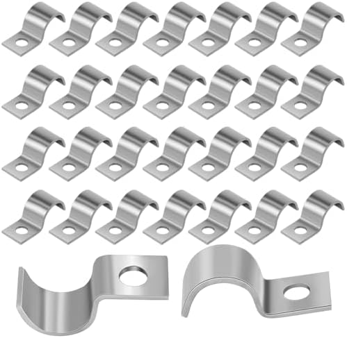 HWSWSH 30PCS 16mm Pipe Clamps,Steel 1-Hole Pipe Strap,304 Stainless ...
