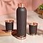 Borosil Eco Copper Bottle with Glass Set | 1L Bottle with 2 Tumbler ...