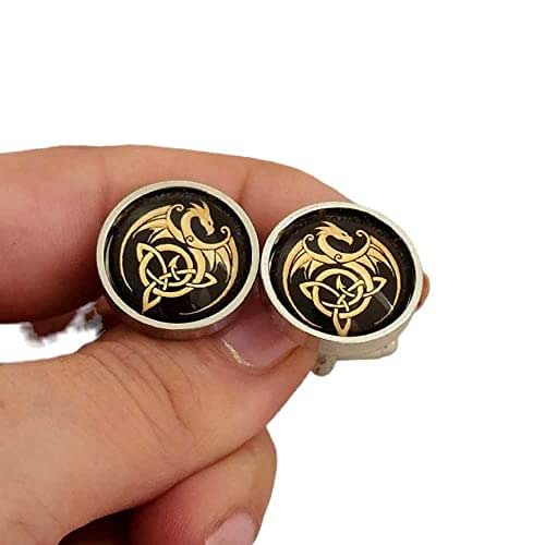 Amazon.com: Celtic Dragon Cufflinks Lapel Tie Pin Dragon gift for Men ...