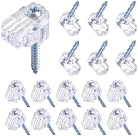 MOROBOR 24 PCS Glass Retainer Clips Kit, 10 mm Glass Clip Glass Cabinet ...