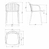 INNOWIN Pepe Chair | Plastic Chair with Armrests | Premium Cafe, Dining ...