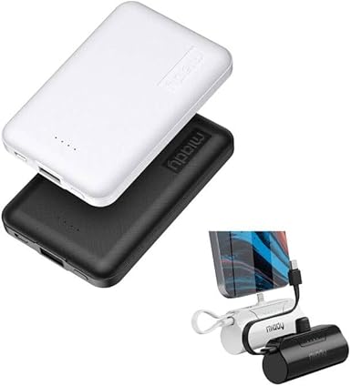 Amazon.com: Miady 2-Pack 5000mAh Mini Portable Charger & 2-Pack 5000mAh ...