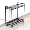 D&V Engineering 2-Tier Metal UPS Inverter Stand with Rolling Caster ...
