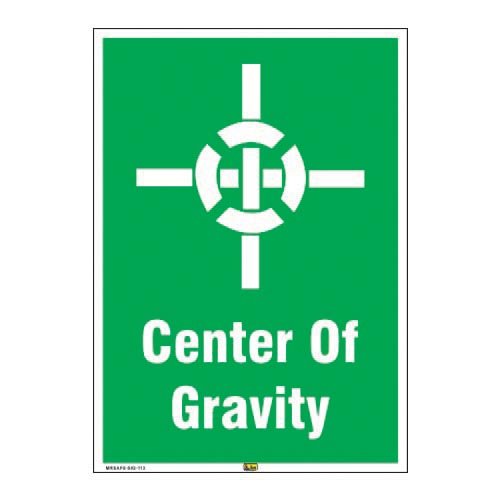 Mr. Safe - Center Of Gravity Sign Eco Vinyl Sticker 4 ft X 6 ft : Amazon.in