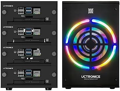 Amazon.com: UCTRONICS Desktop Cluster Enclosure for Raspberry Pi, Up to ...