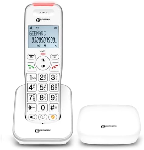 Geemarc Liberty 200 - Home Telephone with Extra Small DECT Base - Easy ...