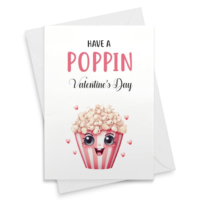 Amazon.com: Have a Popping Valentine's Day Card, Popcorn Valentine Tag ...