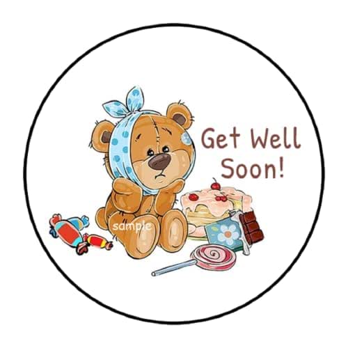 Amazon.com: 30 Pcs Get Well Soon Stickers, Labels, Envelope Seals ...