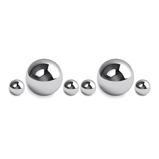 Spex Sampleprep 8007B Stainless Steel Ball Set, 2" x 1/2" and 4" x 1/4 ...