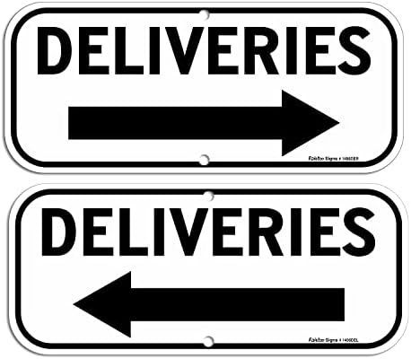 Amazon.com: Delivery Sign Left Arrow Vintage Package Deliveries Signs ...
