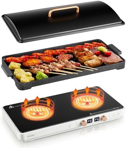 Amazon.com: 2-in-1 Electric Griddle & Induction Cooktop and 1800W ...