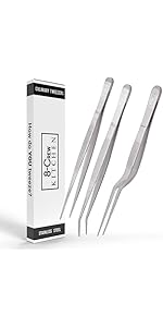 Amazon.com: 8-CREW KITCHEN Chef Tweezers - 3 Stainless Steel 8 ...