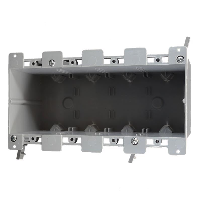 Cantex 3012631 68 cu. in. Old Work Rectangle PVC 4 Gang Outlet Box Gray ...