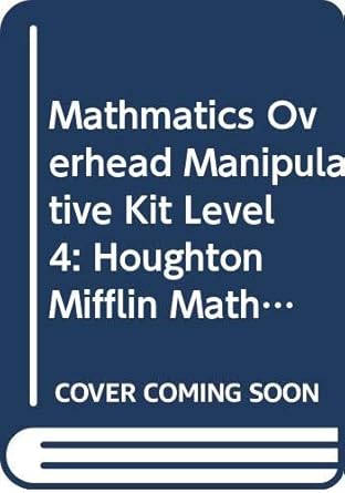 Mathmatics Overhead Manipulative Kit Level 4: Houghton Mifflin Mathmatics: Math: 9780618378975 ...