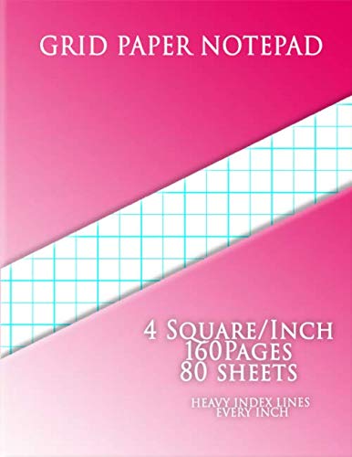 Amazon.com: Graph Paper Notepad : 4 Squares/Inch,160 pages,80 sheets ...