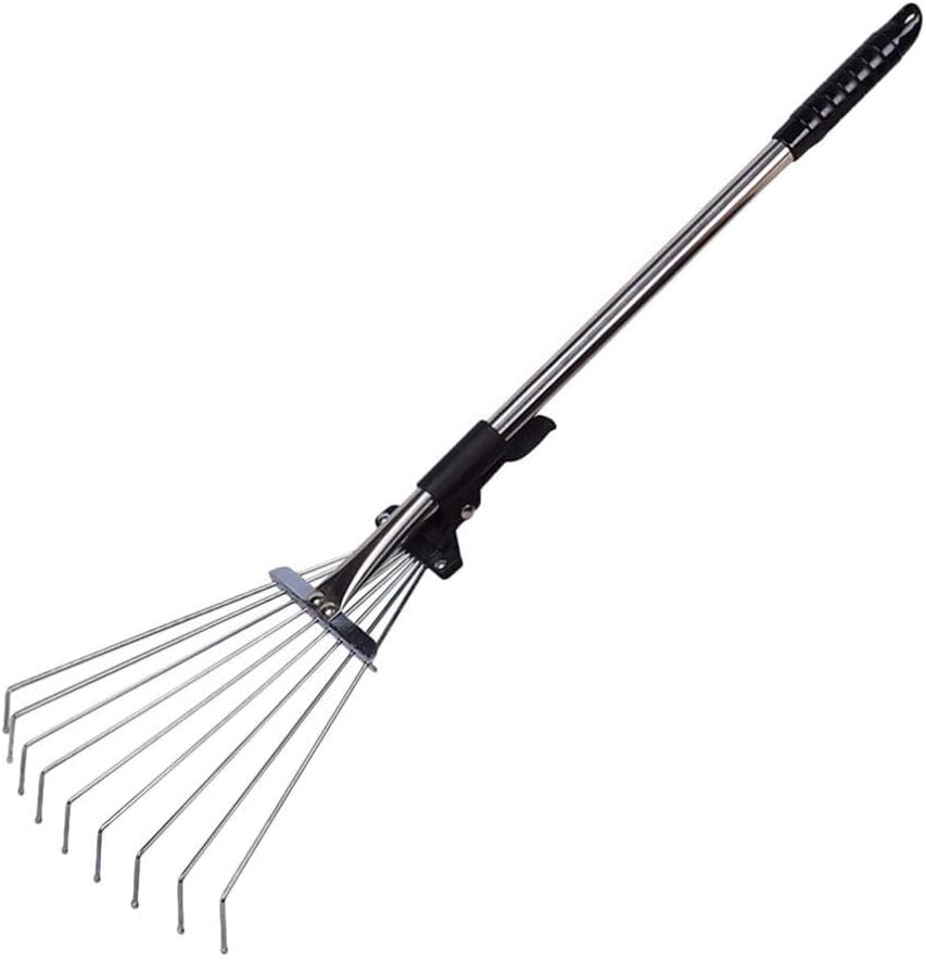 Amazon.com : DOITOOL Leaf Rake, Garden Rake for Leaves, Adjustable ...